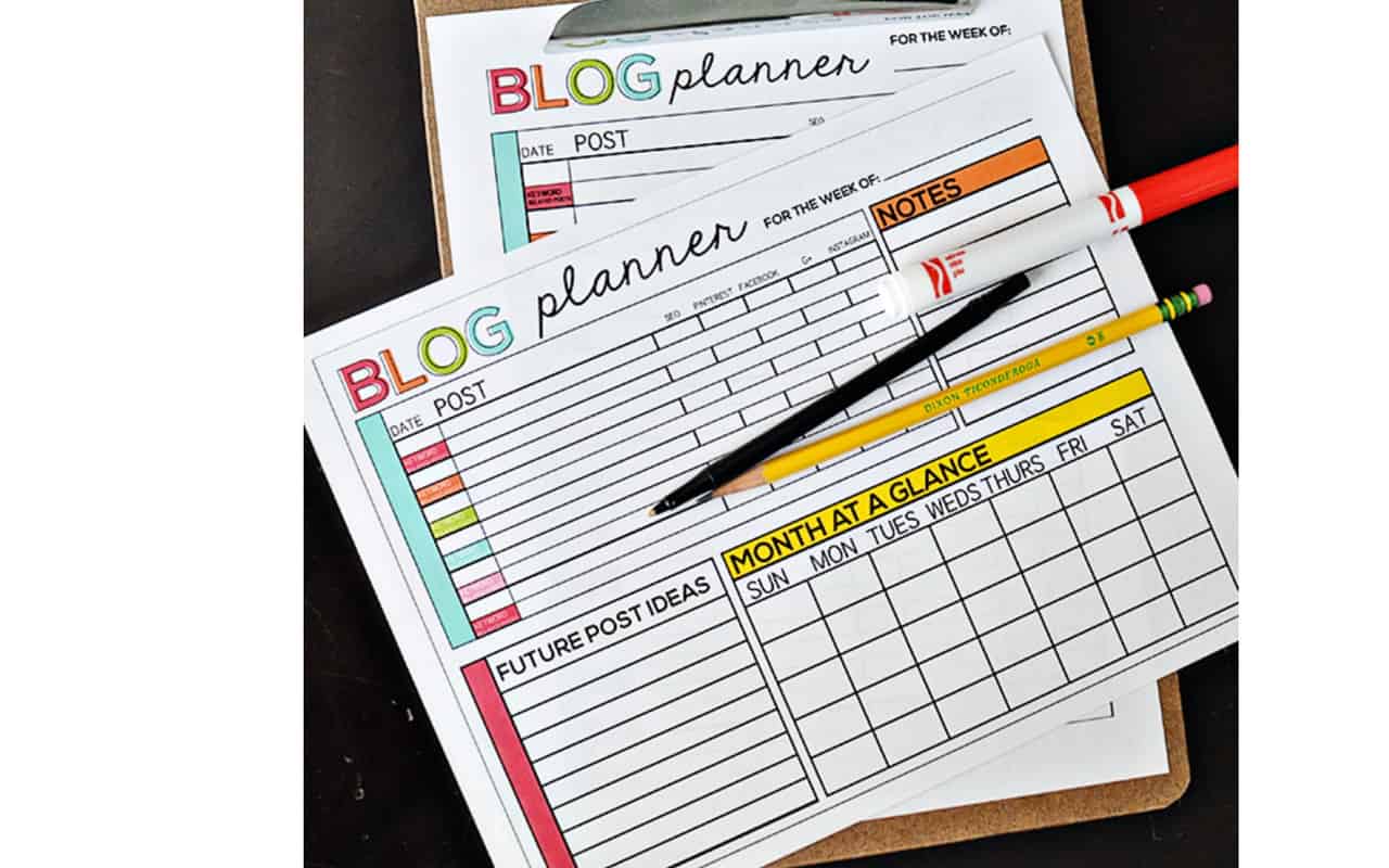 12 Free Printable Planners to Help Grow Your Blog - Twins Mommy