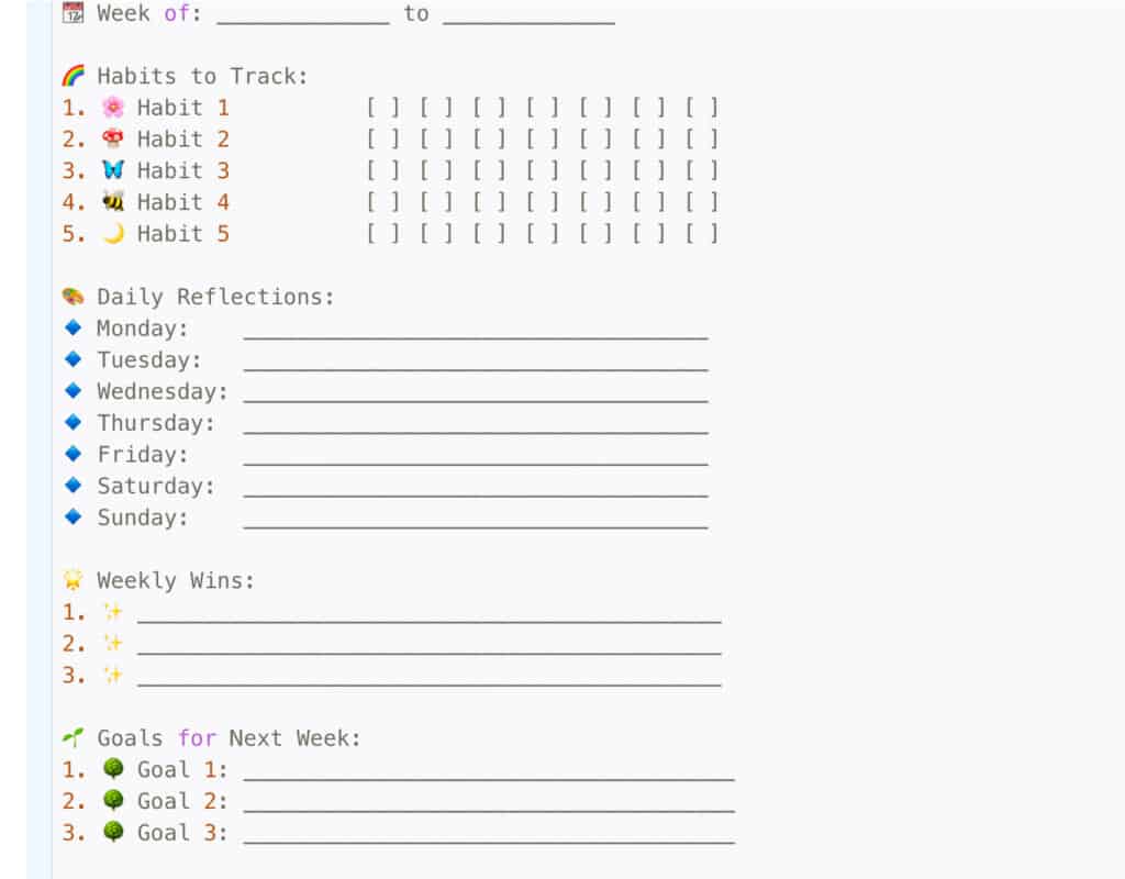 Free & Pretty Habit Tracker Printables (Weekly, Circle, 100 Day and ...