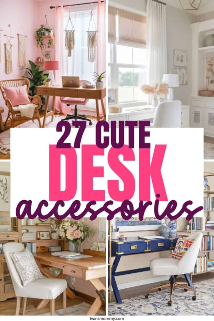 27 Cute Desk Accessory Ideas for Your Work Desk Decor - Twins Mommy