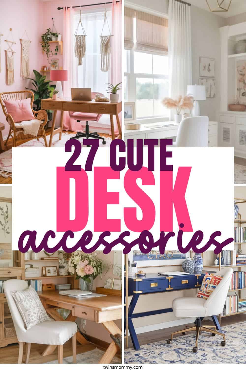 27 Cute Desk Accessory Ideas for Your Work Desk Decor - Twins Mommy