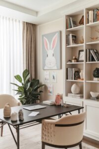 Here's a Cute Easter Desk Setup for Your Home Office - Twins Mommy