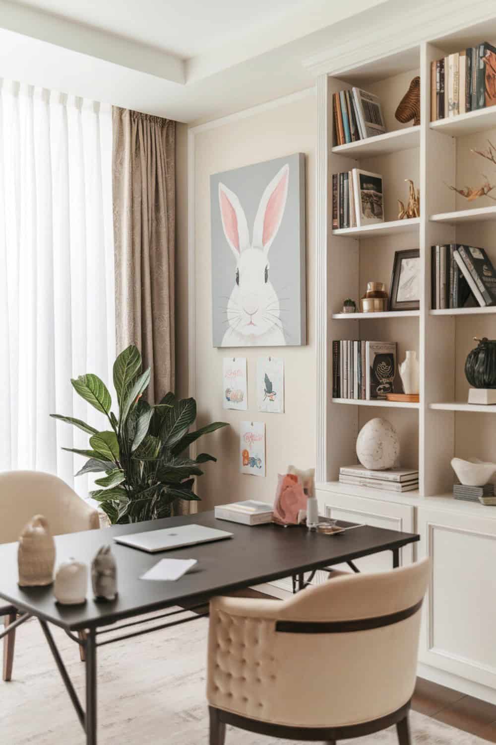Here's a Cute Easter Desk Setup for Your Home Office - Twins Mommy