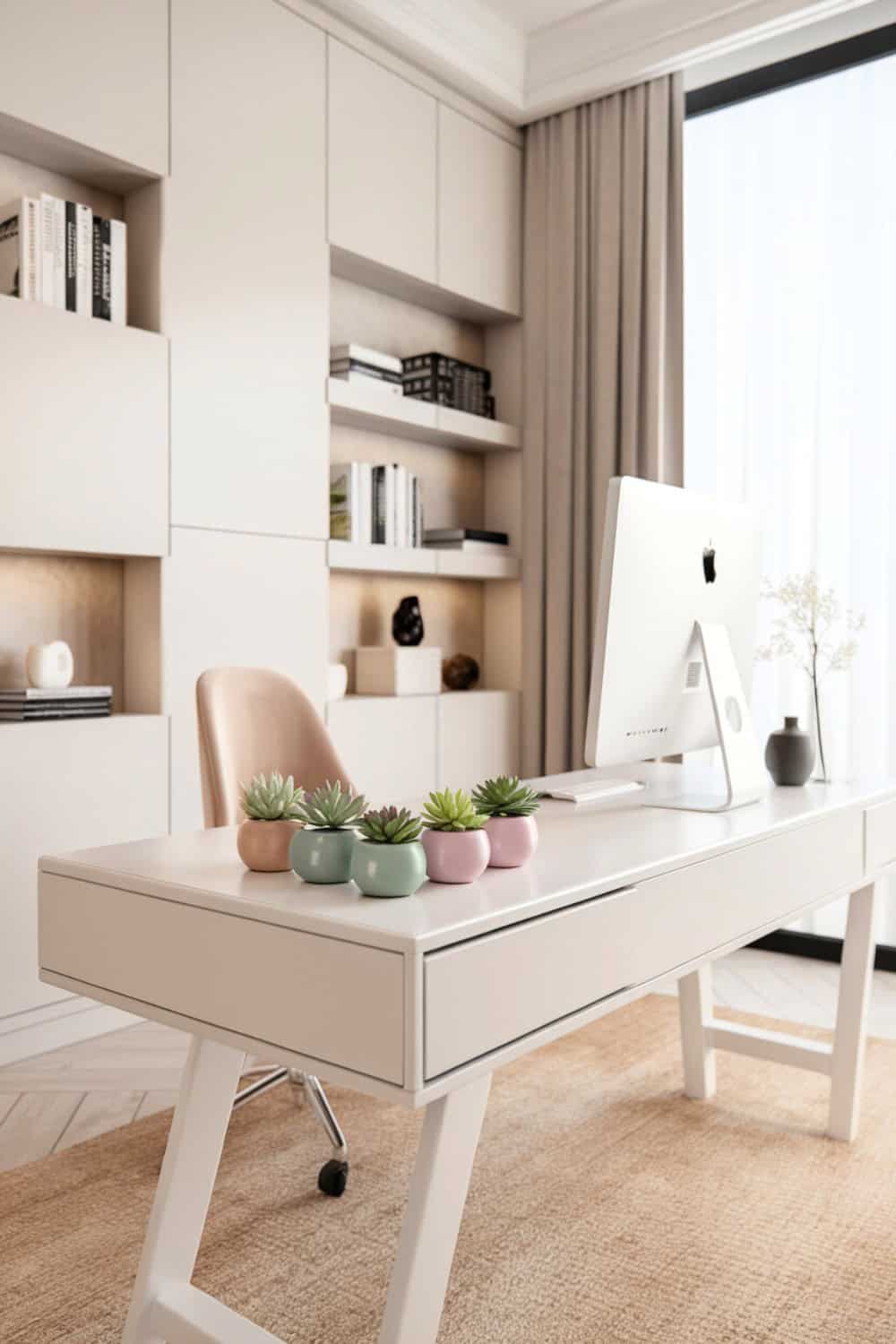 Here's a Cute Easter Desk Setup for Your Home Office - Twins Mommy