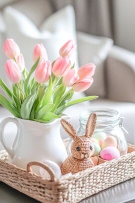 Here's a Cute Easter Desk Setup for Your Home Office - Twins Mommy