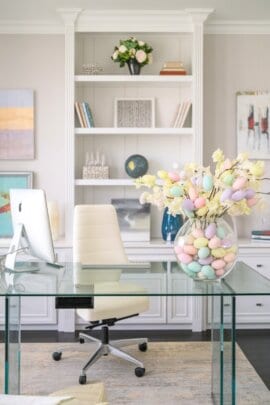 Here's a Cute Easter Desk Setup for Your Home Office - Twins Mommy