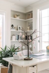 Here's a Cute Easter Desk Setup for Your Home Office - Twins Mommy