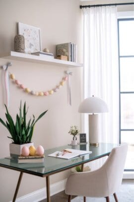 Here's a Cute Easter Desk Setup for Your Home Office - Twins Mommy