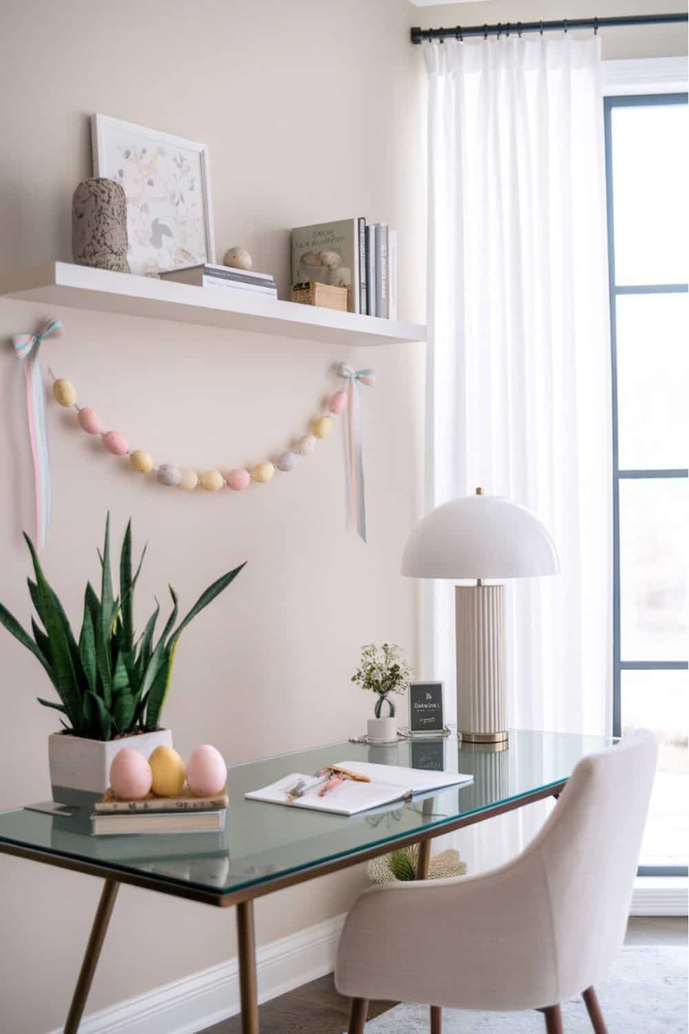 Here's a Cute Easter Desk Setup for Your Home Office - Twins Mommy
