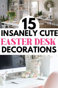 Here's a Cute Easter Desk Setup for Your Home Office - Twins Mommy