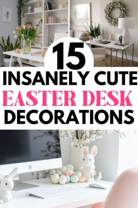 Here's a Cute Easter Desk Setup for Your Home Office - Twins Mommy