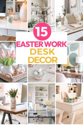 Here's a Cute Easter Desk Setup for Your Home Office - Twins Mommy
