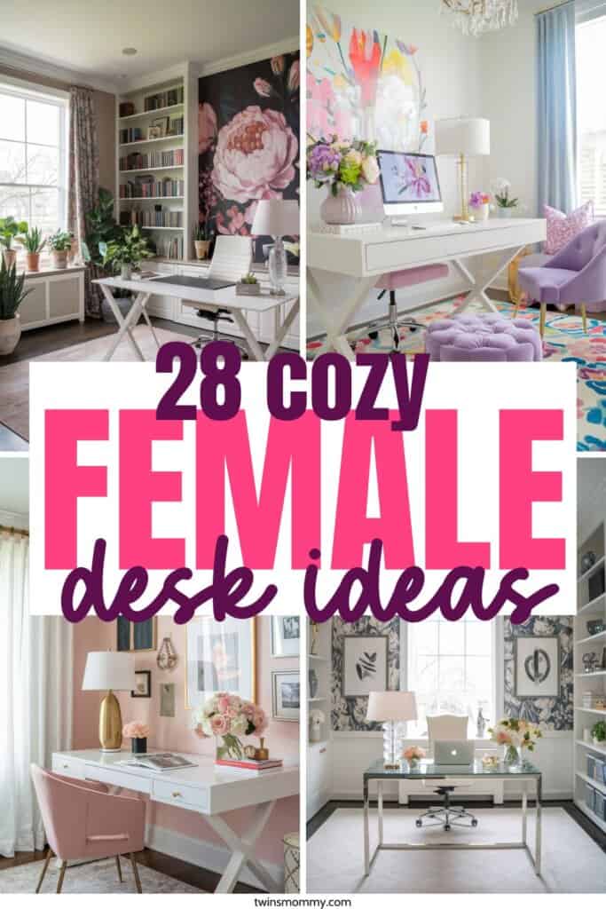 Cozy Female Office Ideas (Home Office Inspo) - Twins Mommy