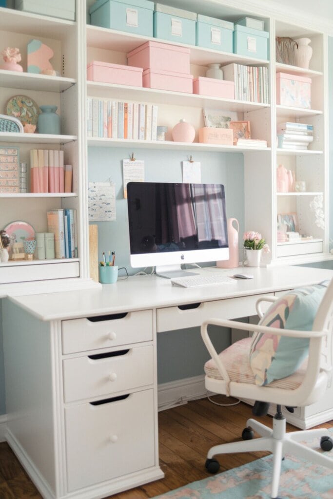 Cozy Female Office Ideas (Home Office Inspo) - Twins Mommy