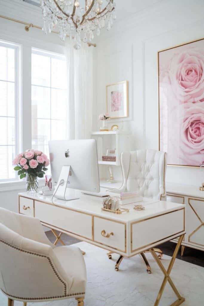 Cozy Female Office Ideas (Home Office Inspo) - Twins Mommy