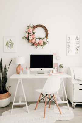 25 Chic Spring Office Decor for Your Home Office - Twins Mommy