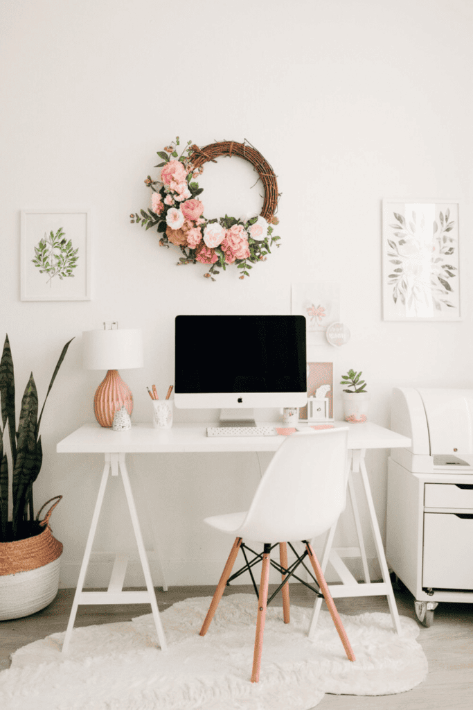 25 Chic Spring Office Decor for Your Home Office - Twins Mommy