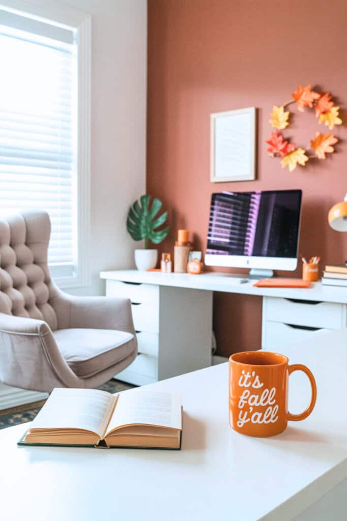 21 Cute & Festive Fall Desk Decor for Your Home Office - Twins Mommy