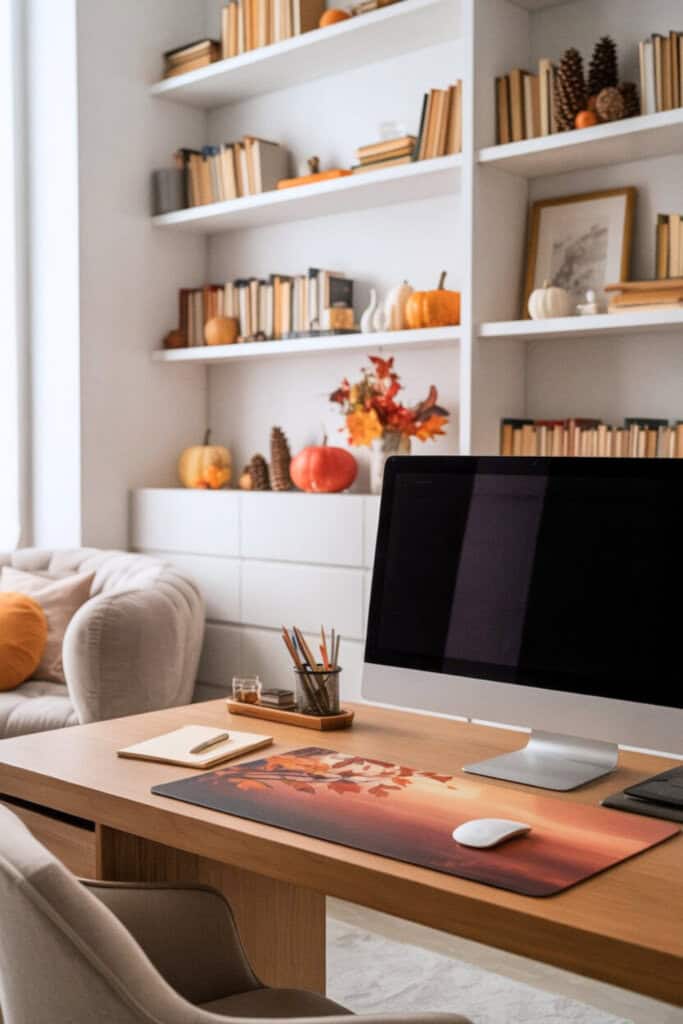 21 Cute & Festive Fall Desk Decor for Your Home Office - Twins Mommy
