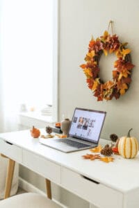 21 Cute & Festive Fall Desk Decor for Your Home Office - Twins Mommy