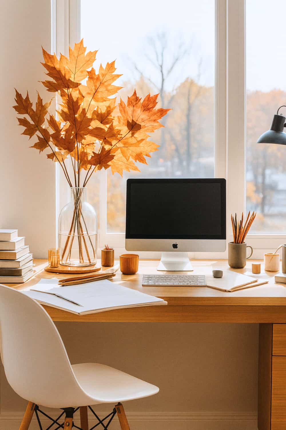 21 Cute & Festive Fall Desk Decor for Your Home Office - Twins Mommy