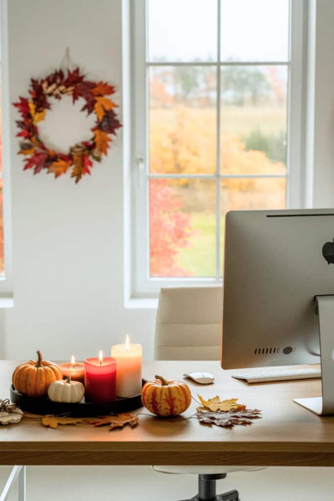 21 Cute & Festive Fall Desk Decor for Your Home Office - Twins Mommy