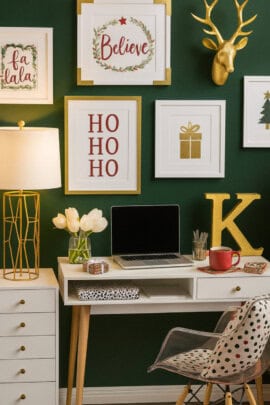 19 Festive Christmas Desk Decorations You Need - Twins Mommy
