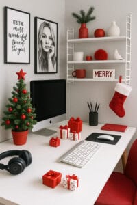 19 Festive Christmas Desk Decorations You Need - Twins Mommy