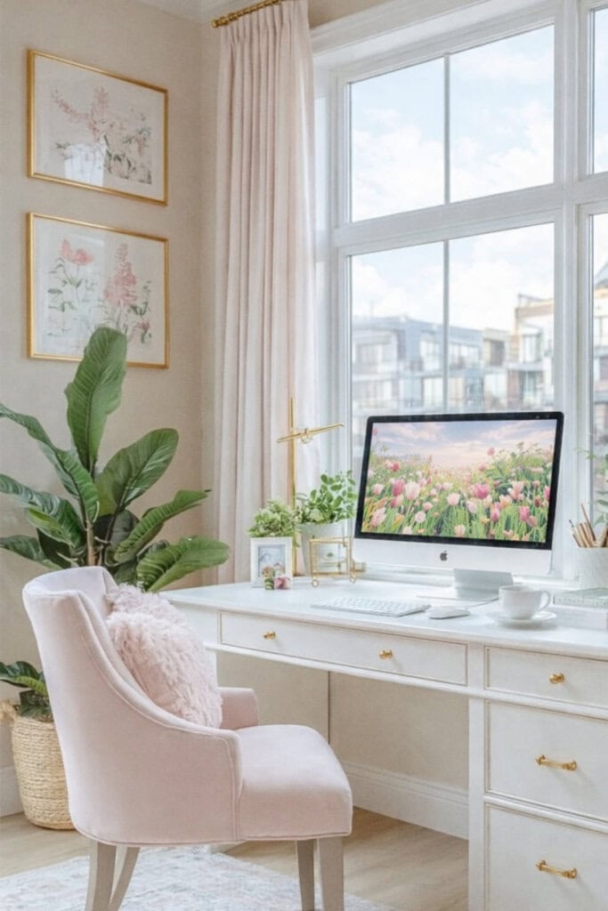 25 Chic Spring Office Decor for Your Home Office - Twins Mommy