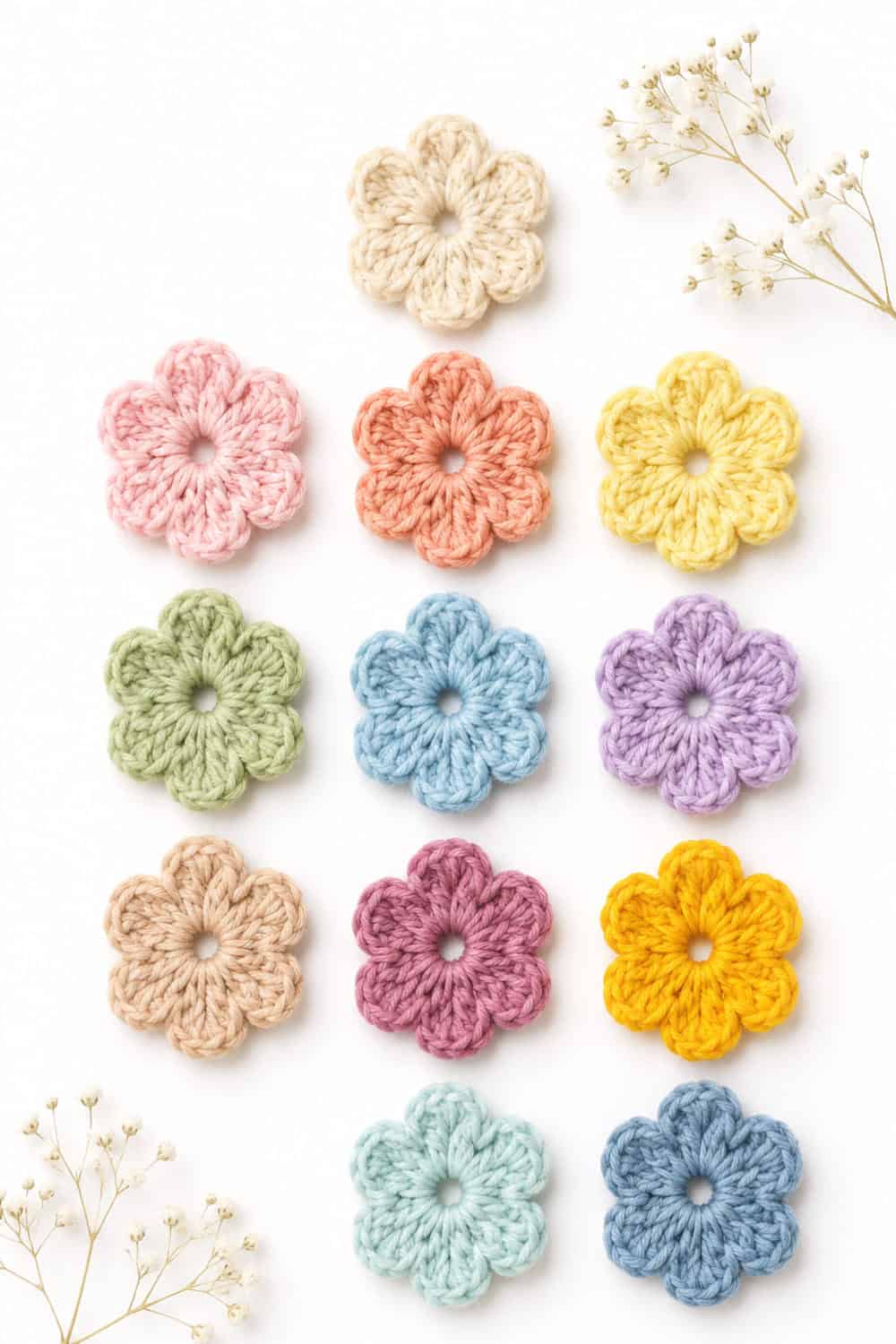7 Beautiful Crochet Flower Patterns for Beginners (30 Minutes or Less ...
